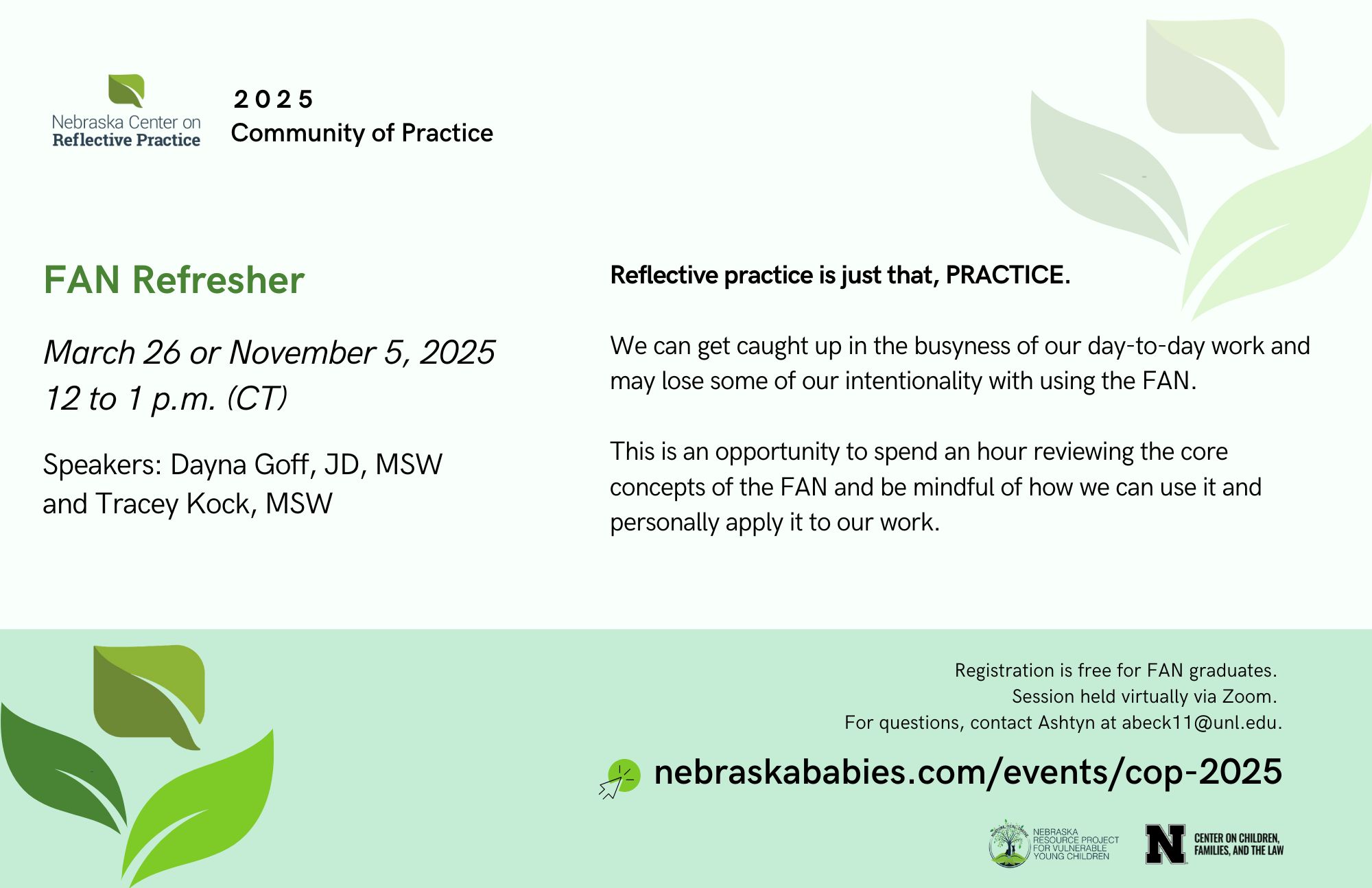 FAN Refresher (2) | Nebraska Resource Project for Vulnerable Young Children