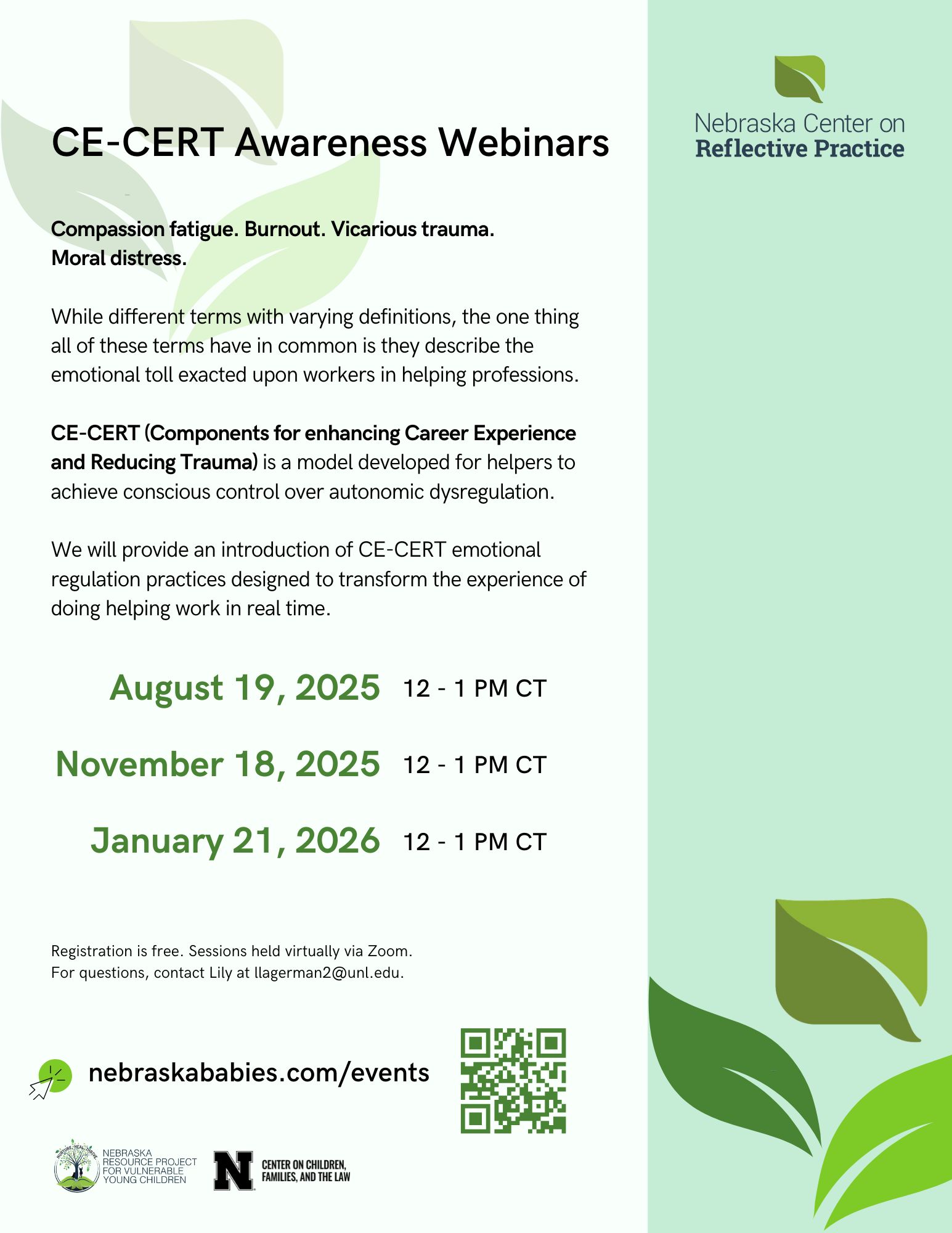 CE-CERT Awareness Webinar - Jan. 2026 | Nebraska Resource Project for Vulnerable Young Children